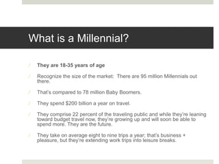 Millennial Travel Traits and Habits | PPTX