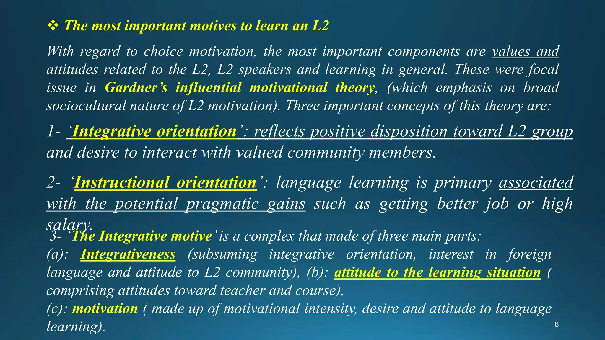 Focus on the languge learner, Motivation.ppt