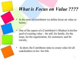 Focus on values | PPTX