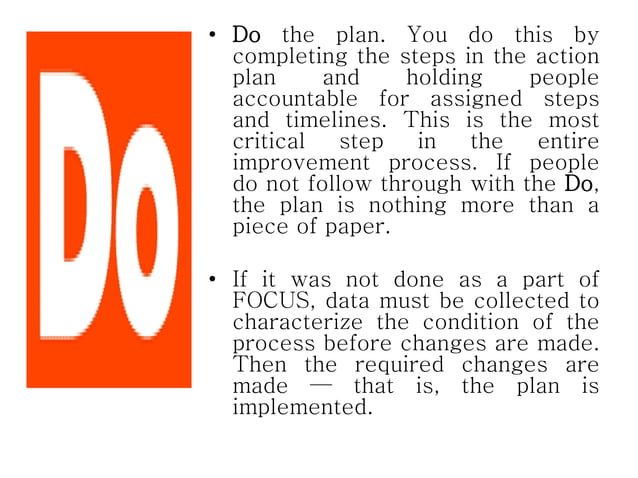 FOCUS PDCA Quality Imporvement Methodology | PPTX