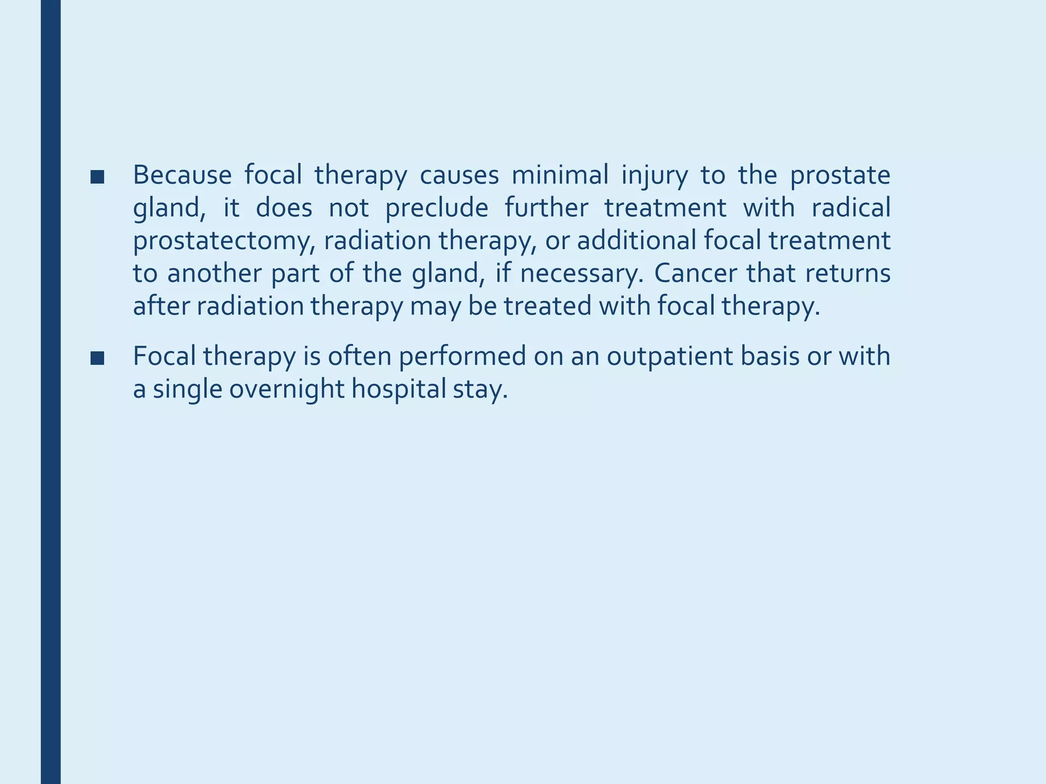 Focussed therapy and imaging in prostate cancer | PPTX