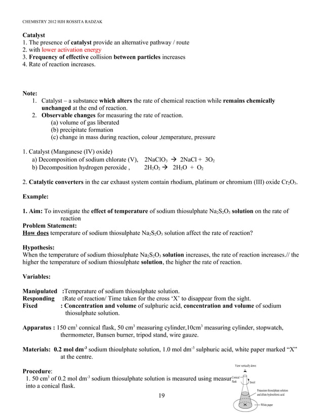 Chemistry Note Form 4 & 5 | DOC