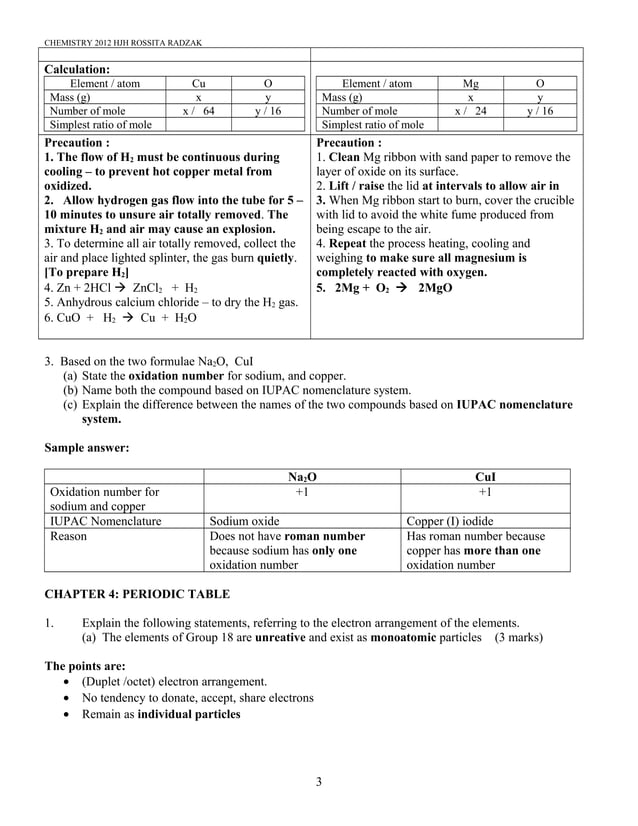 Chemistry Note Form 4 & 5 | DOC