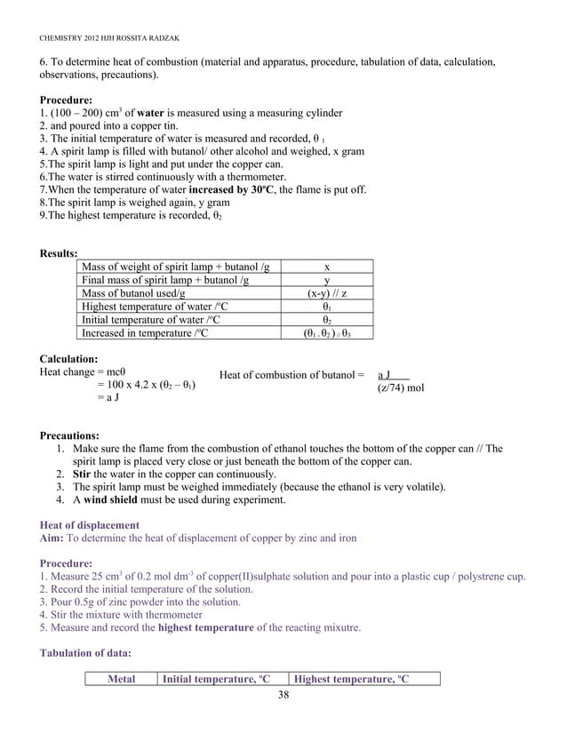 Chemistry Note Form 4 & 5 | DOC