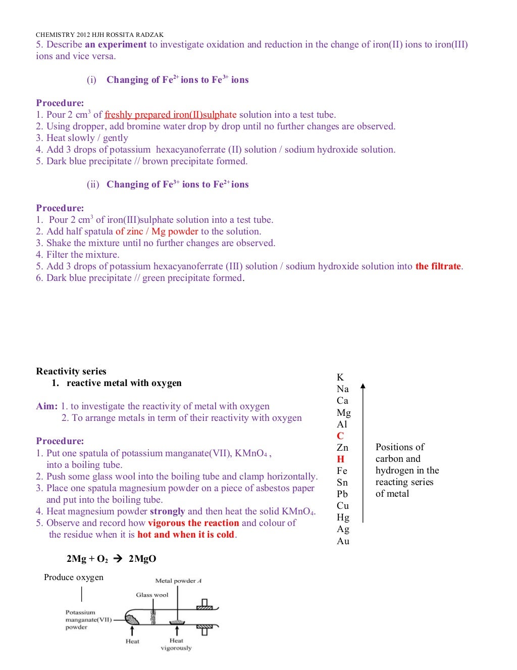 Chemistry Note Form 4 & 5