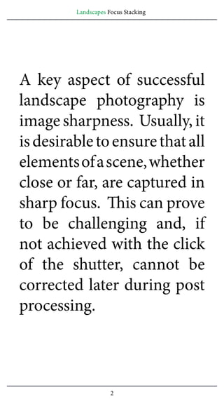 Landscape Focus Stacking for Photography | PDF
