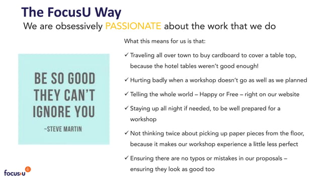 FocusU Culture Deck | PPT