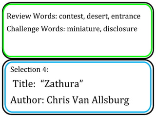 Unit 4 Story 4 Zathura | PDF