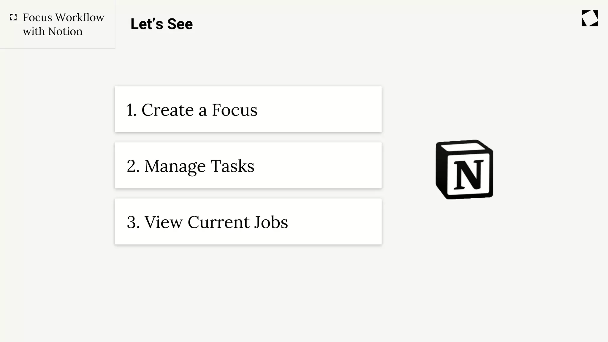Focus workflow with notion sanghyuk | PDF