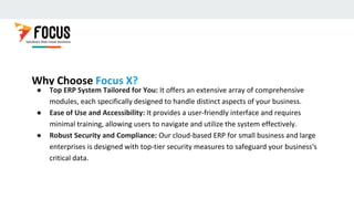 Best ERP Software in Malaysia - Focus X ERP Software | PPTX