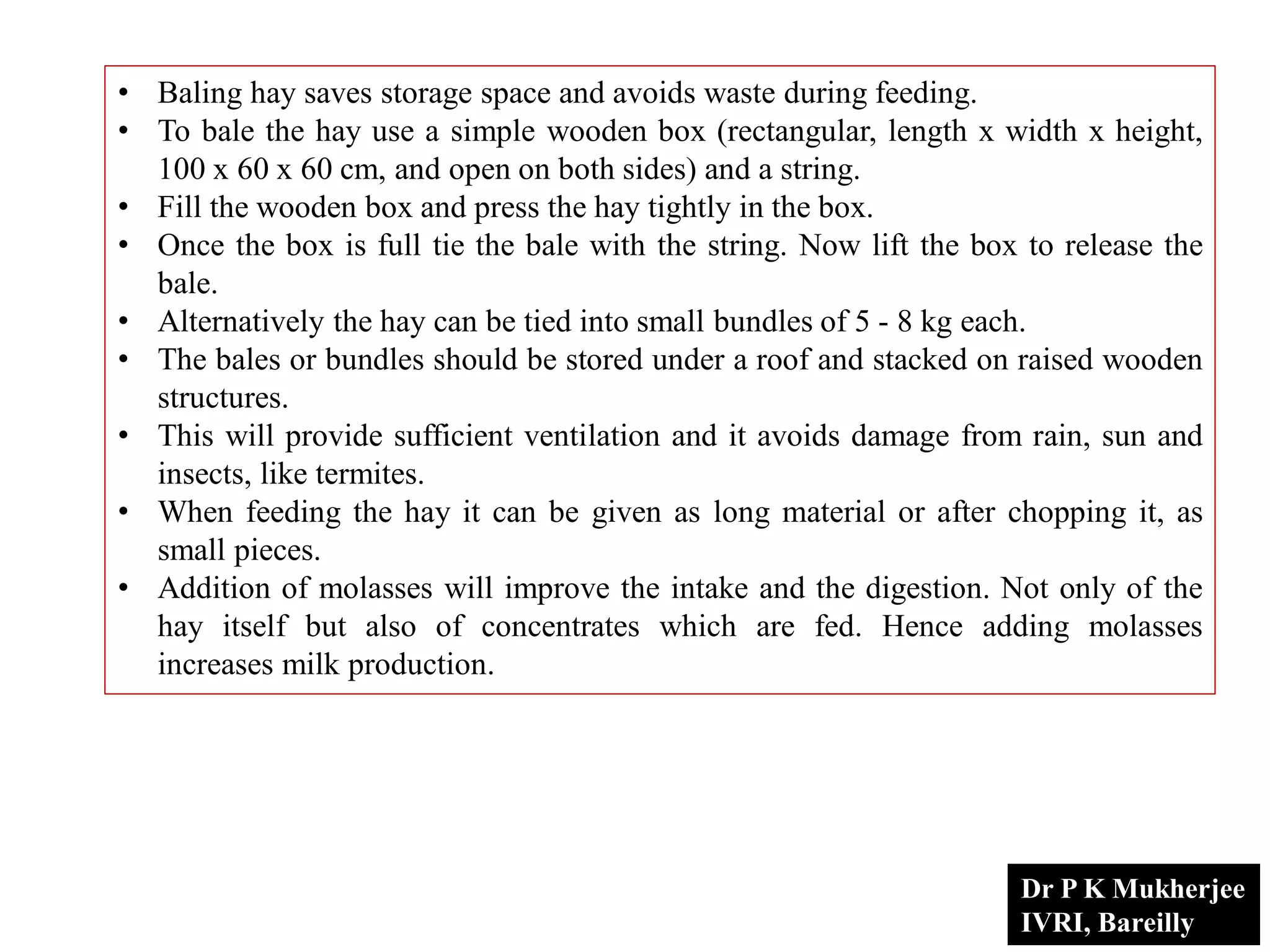 Fodder conservation pijush kanti mukherjee (icar-ivri) | PDF