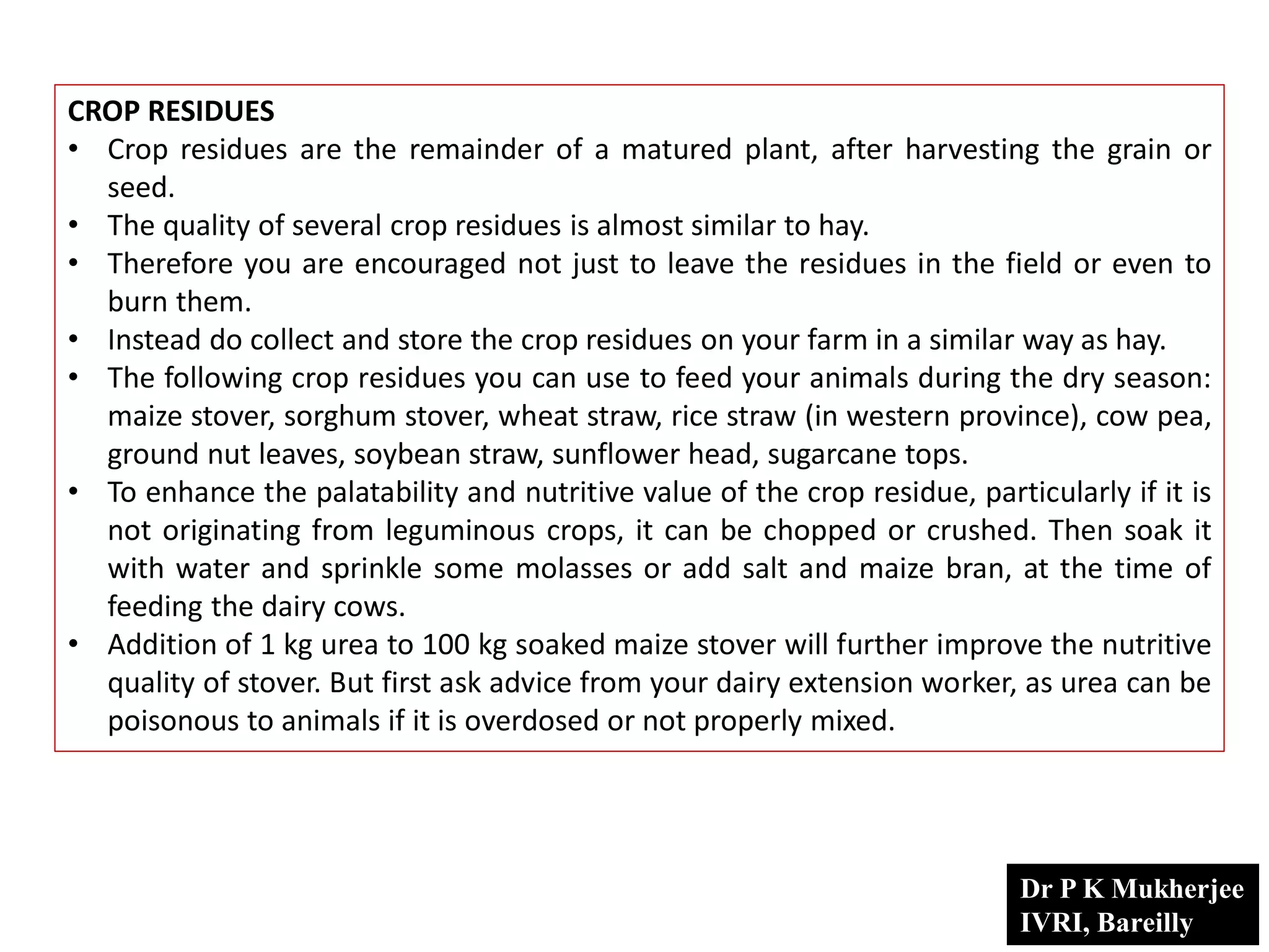 Fodder conservation pijush kanti mukherjee (icar-ivri) | PDF