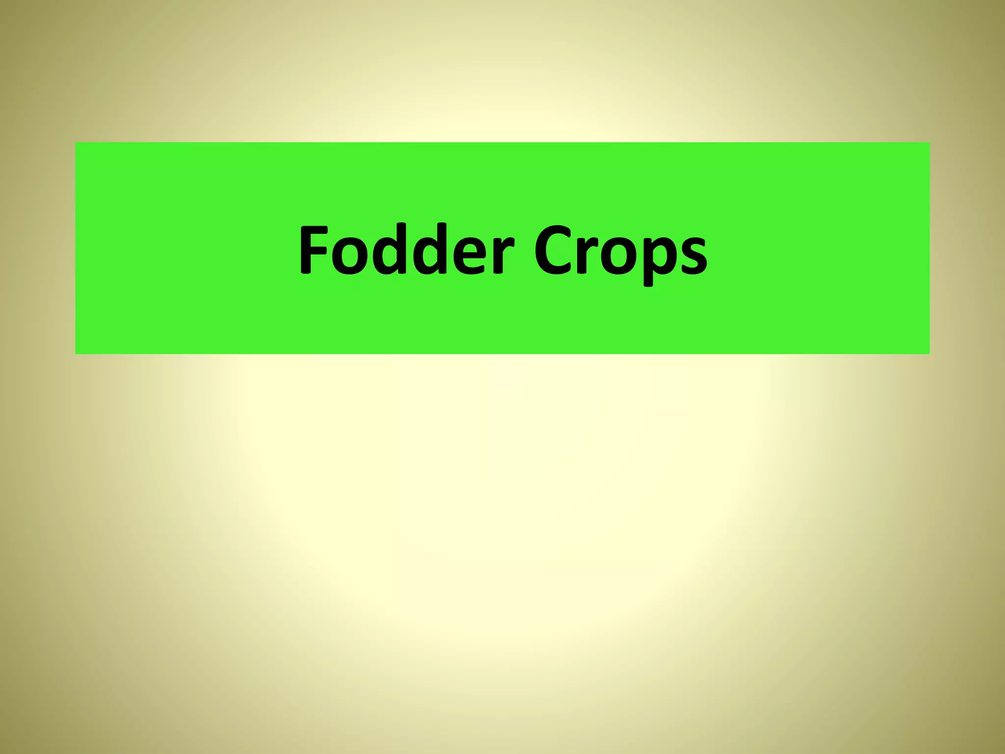 Fodder crops | PPTX