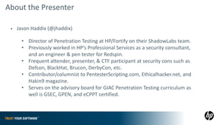 Fortify On Demand and ShadowLabs | PPT