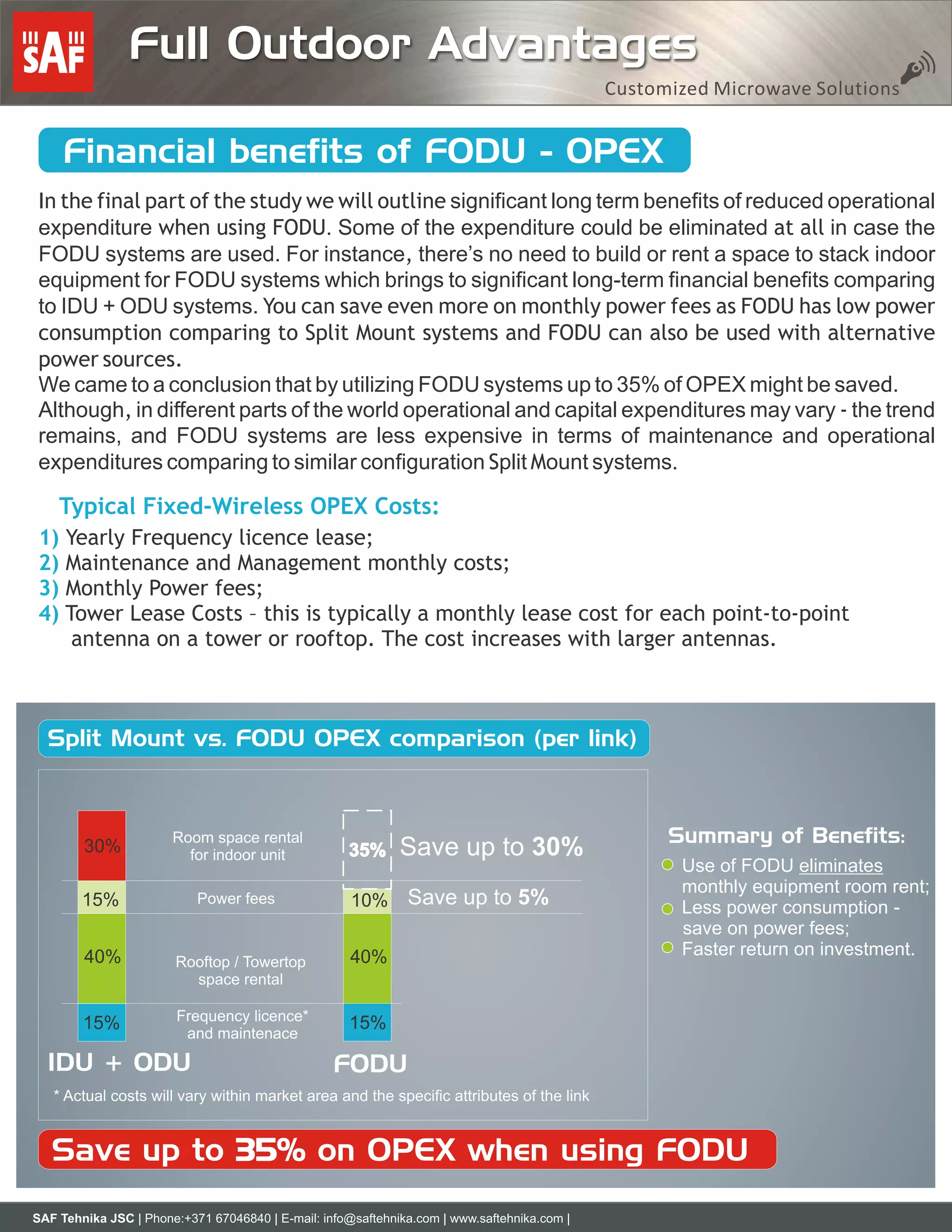 Fodu advantages capex-opex | PDF
