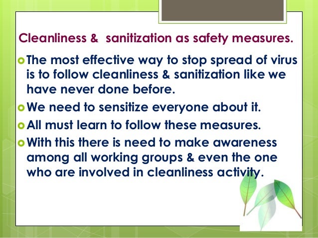 Cleanliness and Sanitization | PPT