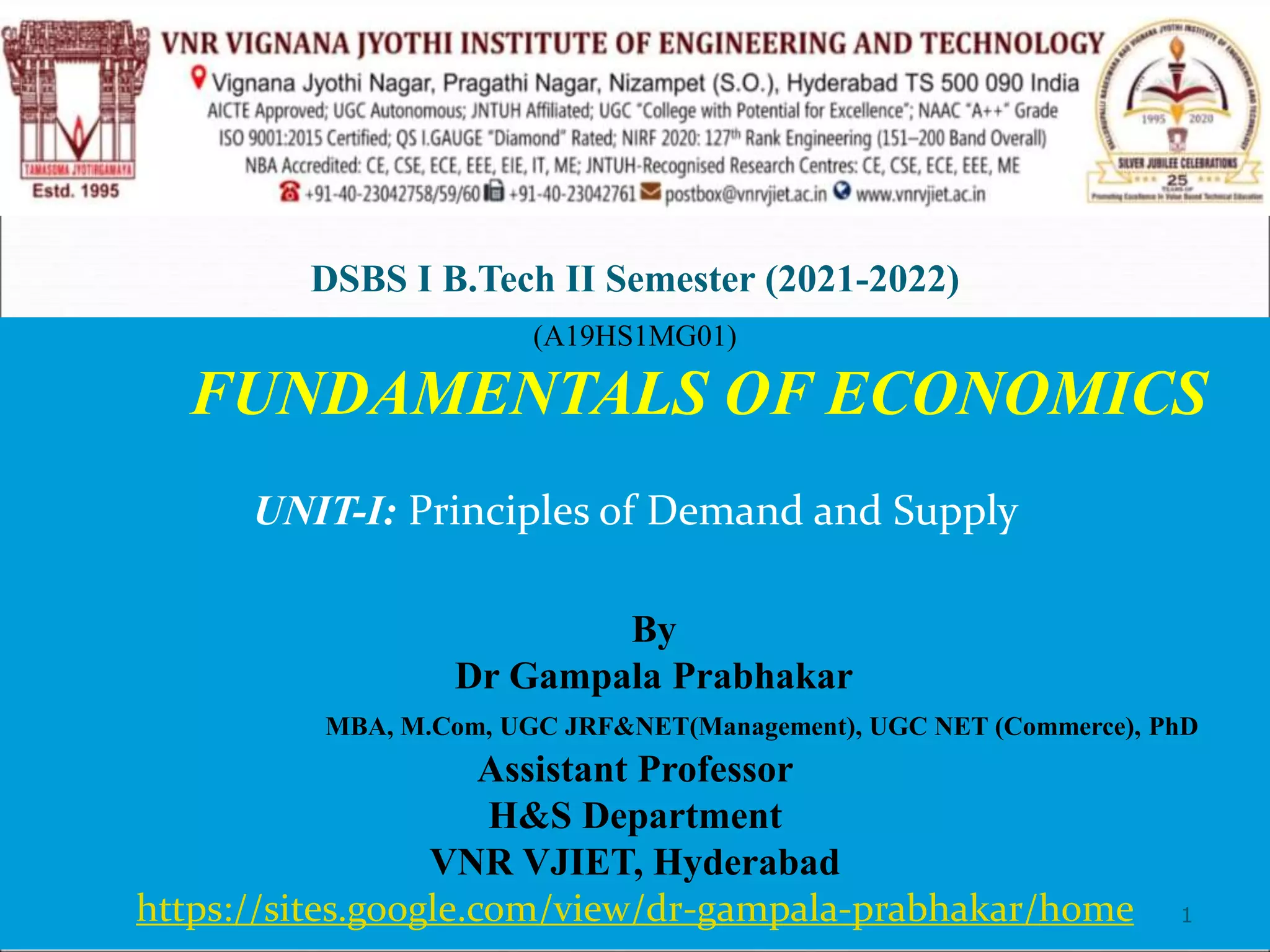 Fundamentals of Economics-Unit-I.pptx