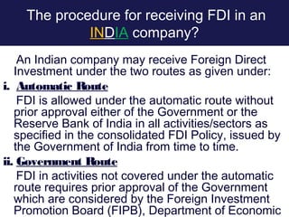 Foerign Direct Investment | PPT