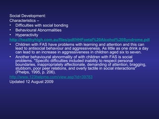 Foetal Alcohol Syndrome | PPT
