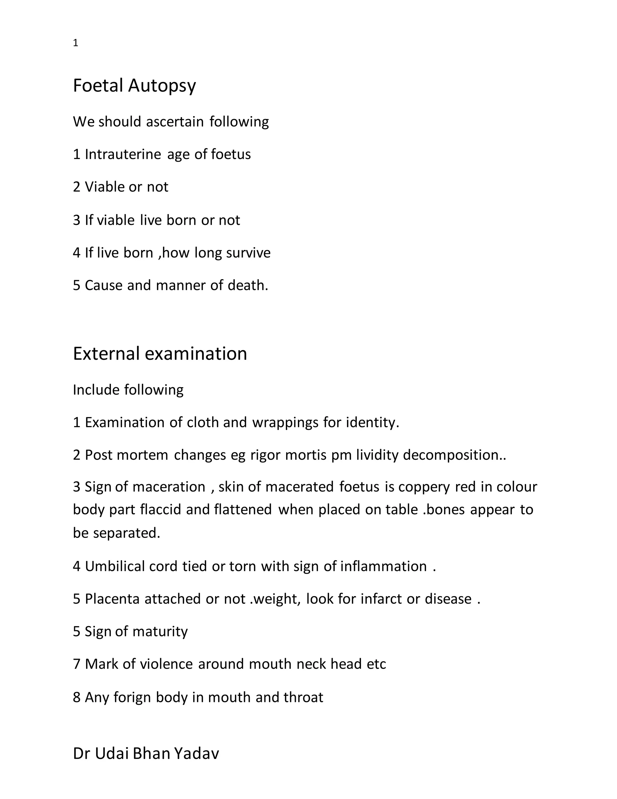 Foetal autopsy | DOCX