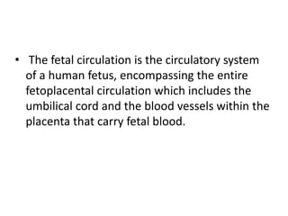 Foetal circulation,persistent pulmonary hypertension of the newborn | PPTX