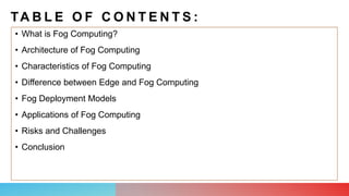 Fog computing | PPTX
