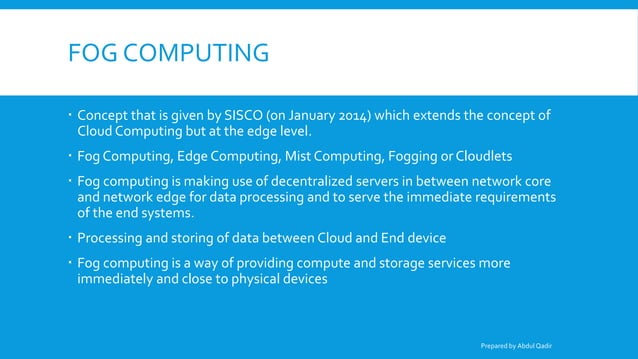 Fog computing | PPT