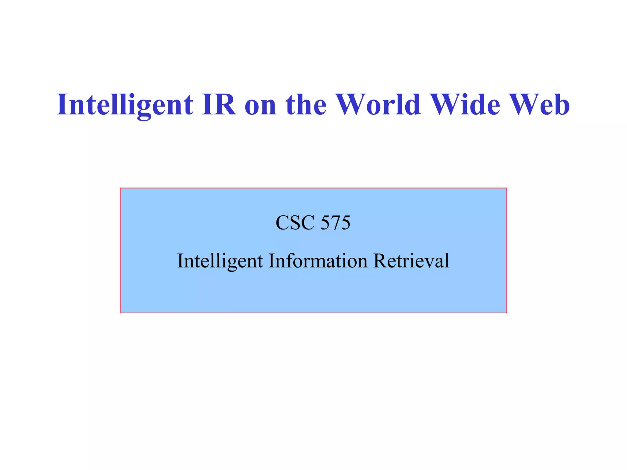 Information retrieval | PPT