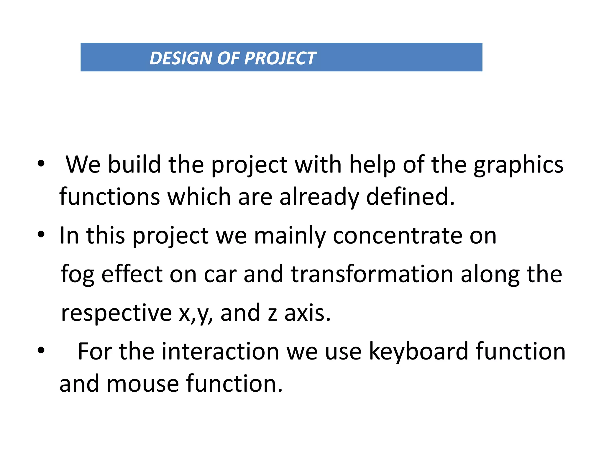 Fog effect opengl project | PPT