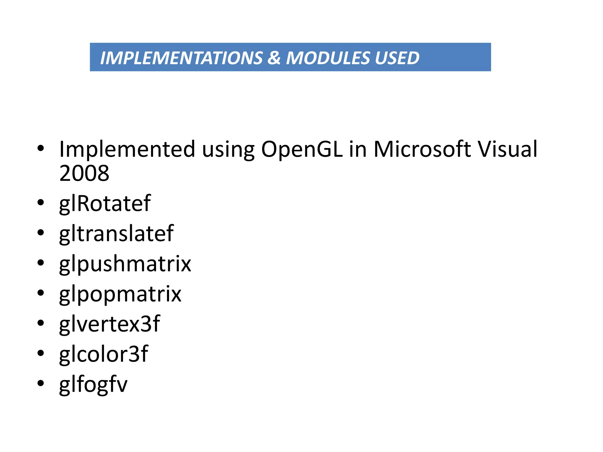 Fog effect opengl project | PPT