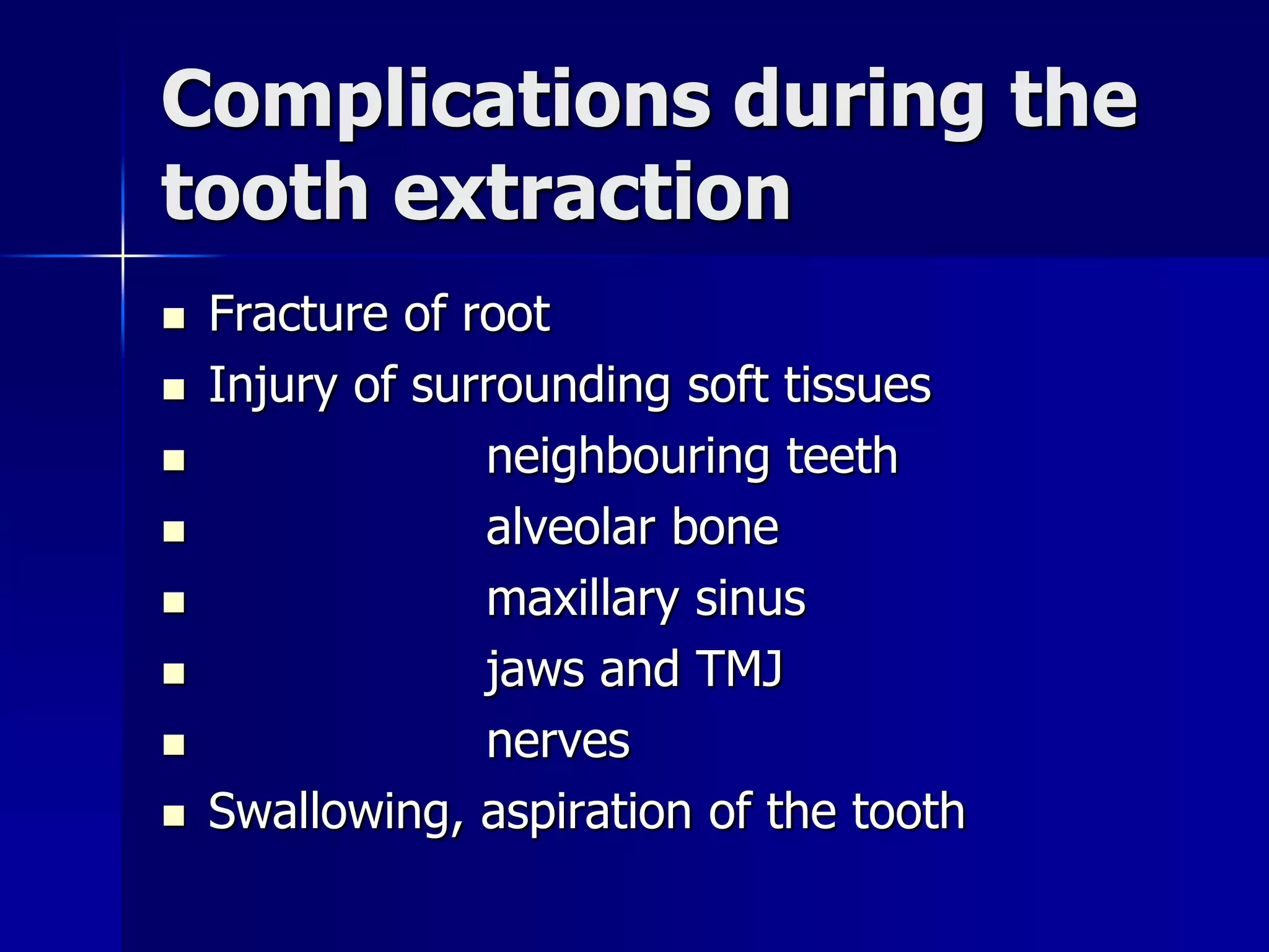 Complication of tooth extraction | PDF