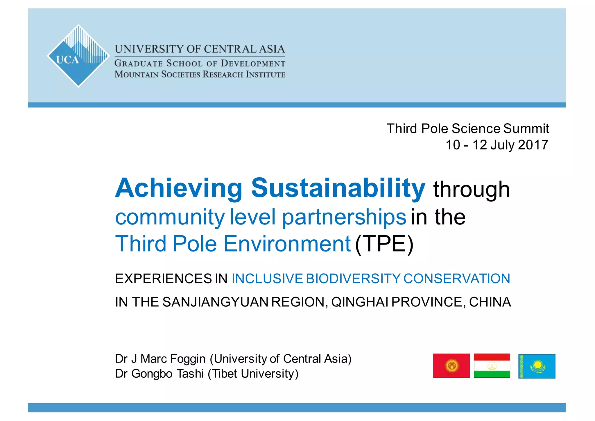 Inclusive Biodiversity Conservation in the Third Pole Environment | PDF