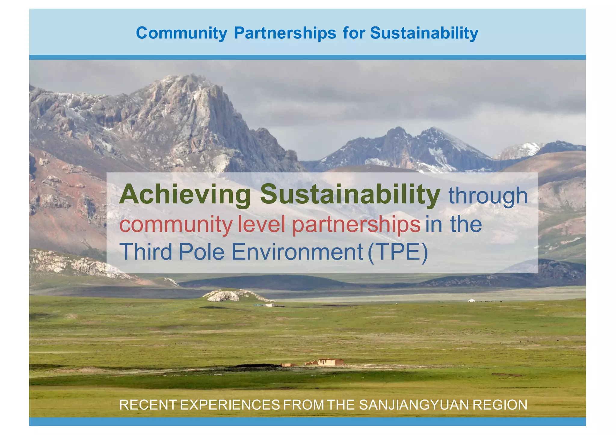 Inclusive Biodiversity Conservation in the Third Pole Environment | PPT