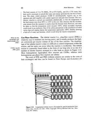 Fogler elements of chemical reaction engineering 3rd | PDF