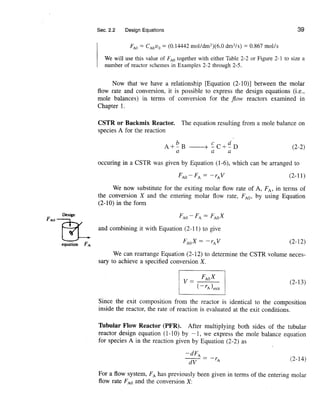 Fogler elements of chemical reaction engineering 3rd | PDF