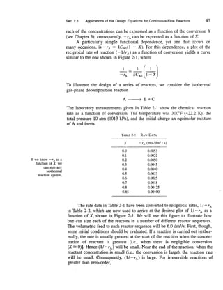 Fogler elements of chemical reaction engineering 3rd | PDF