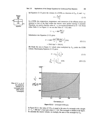 Fogler elements of chemical reaction engineering 3rd | PDF