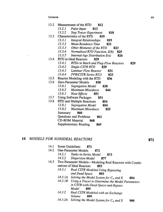 Fogler elements of chemical reaction engineering 3rd | PDF