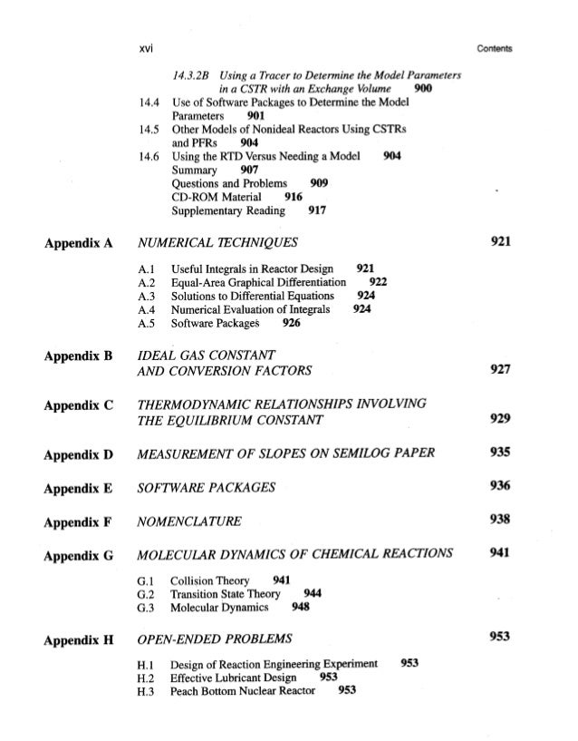 Fogler elements of chemical reaction engineering 3rd | PDF