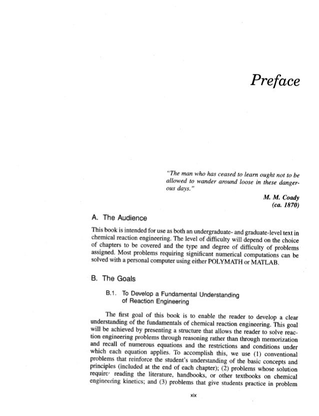 Fogler elements of chemical reaction engineering 3rd | PDF