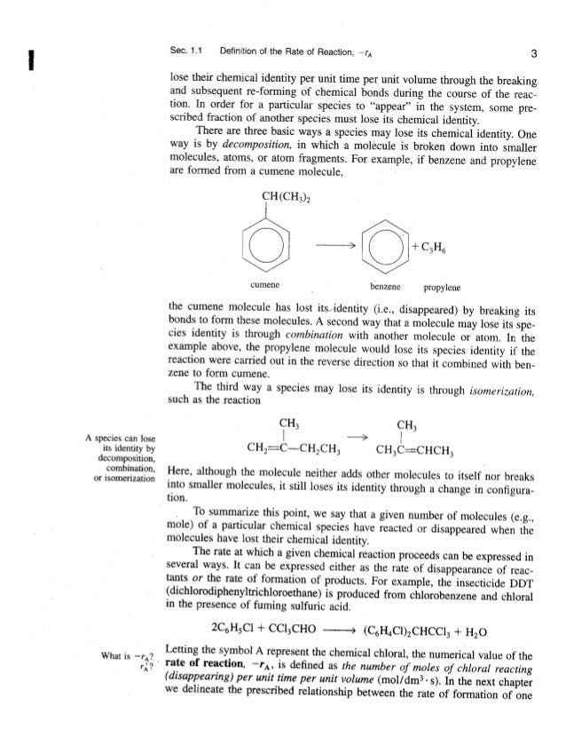 Fogler elements of chemical reaction engineering 3rd | PDF
