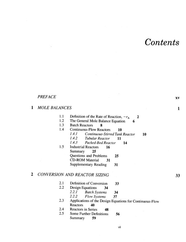 Fogler elements of chemical reaction engineering 3rd | PDF