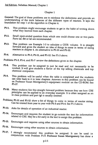 Fogler: solucionario de la tercera edición | PDF