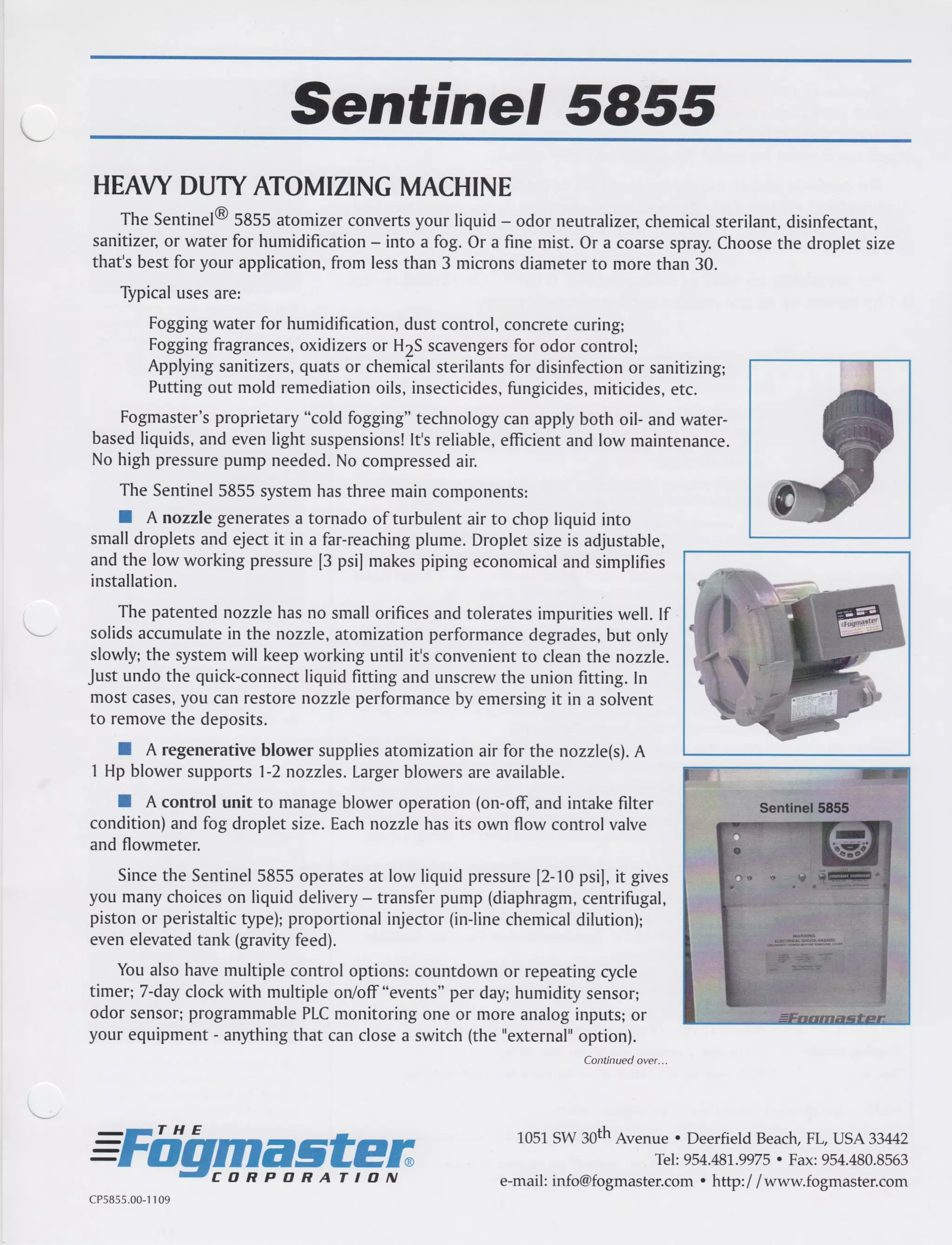 Fogmaster® Sentinel 5855 | PDF
