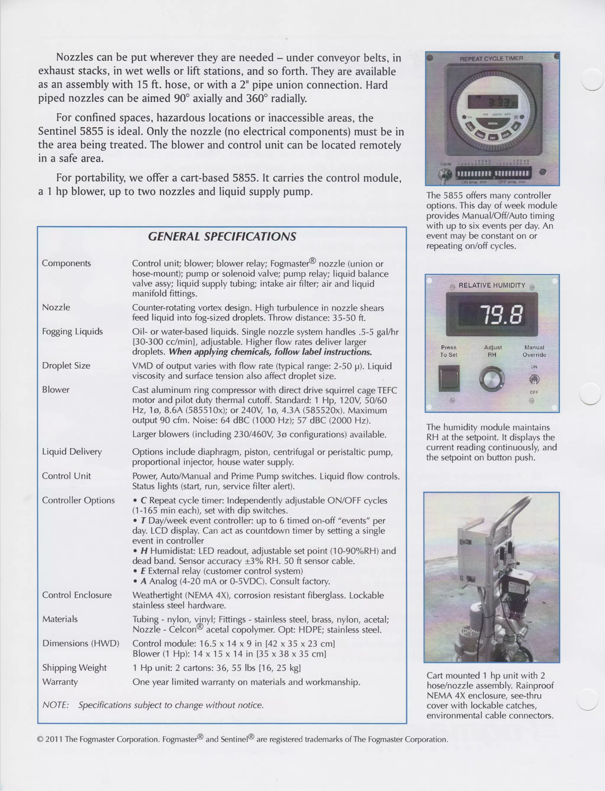 Fogmaster® Sentinel 5855 | PDF