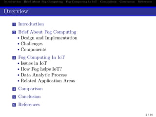 Fog computing in IoT | PDF