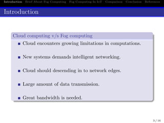 Fog computing in IoT | PDF