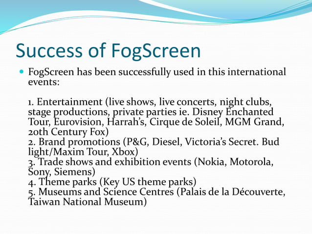 Fogscreen | PPT