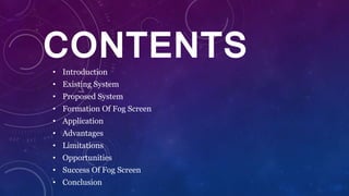Fog screen | PPTX