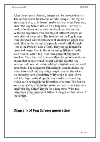 Fogscreen seminar report | DOCX